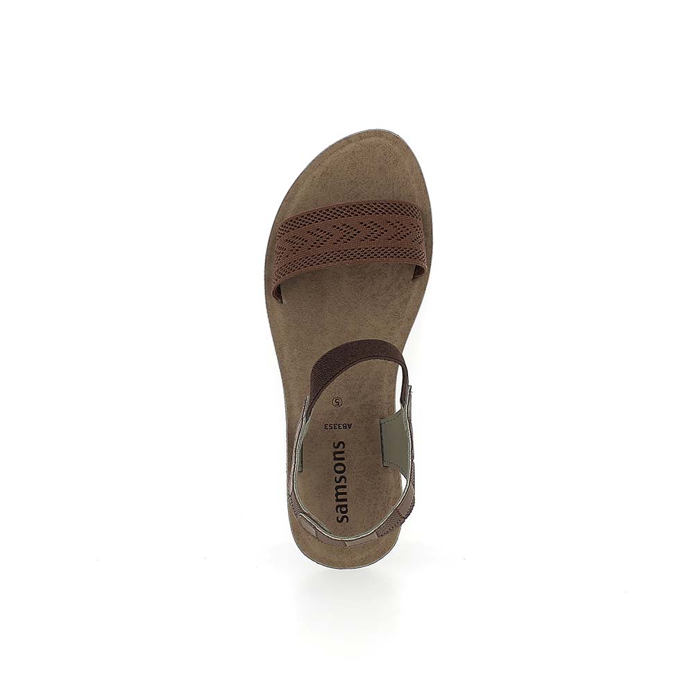 samsons Women Casual SLIDE Sandals BROWN | DSI Footcandy