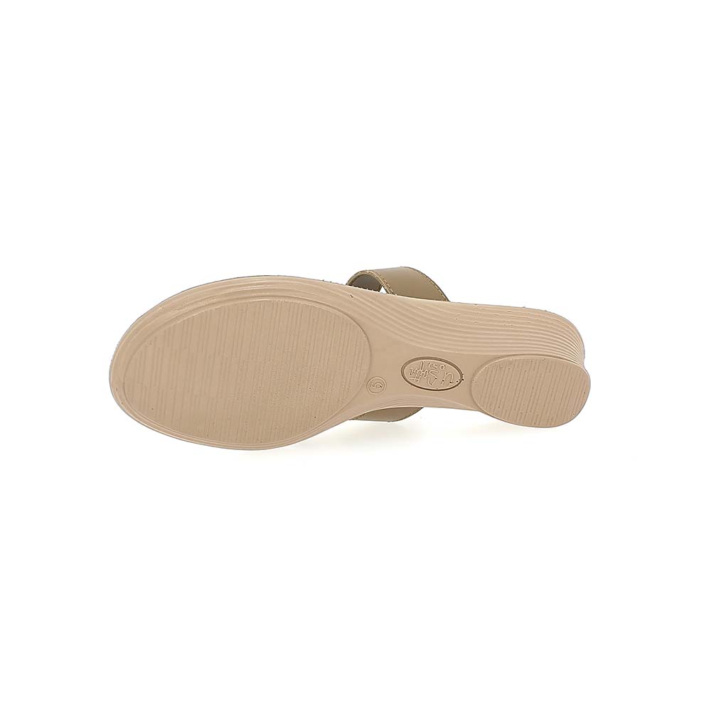 U Softo Women Casual Slip-on Slippers BEIGE | DSI Footcandy