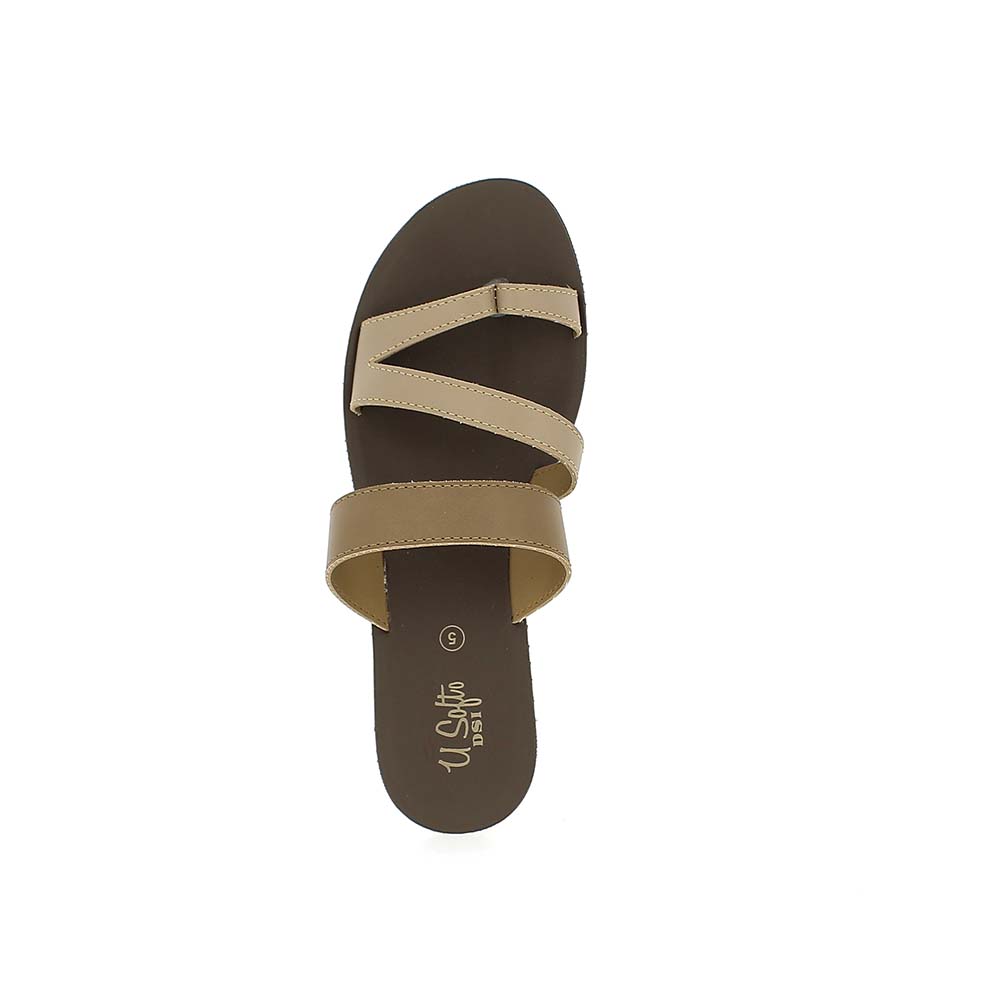 U Softo Women Casual Slip-on Slippers BEIGE | DSI Footcandy