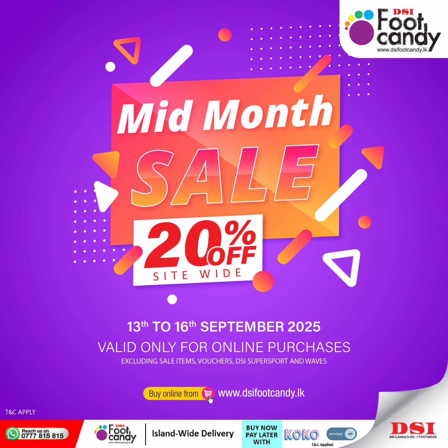 Men's Sports Shoes and Footwear | DSI Footcandy Sri Lanka